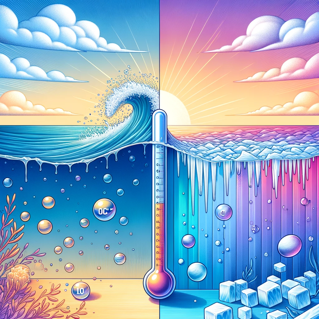 Explica por qué el agua se congela a cero grados Celsius.