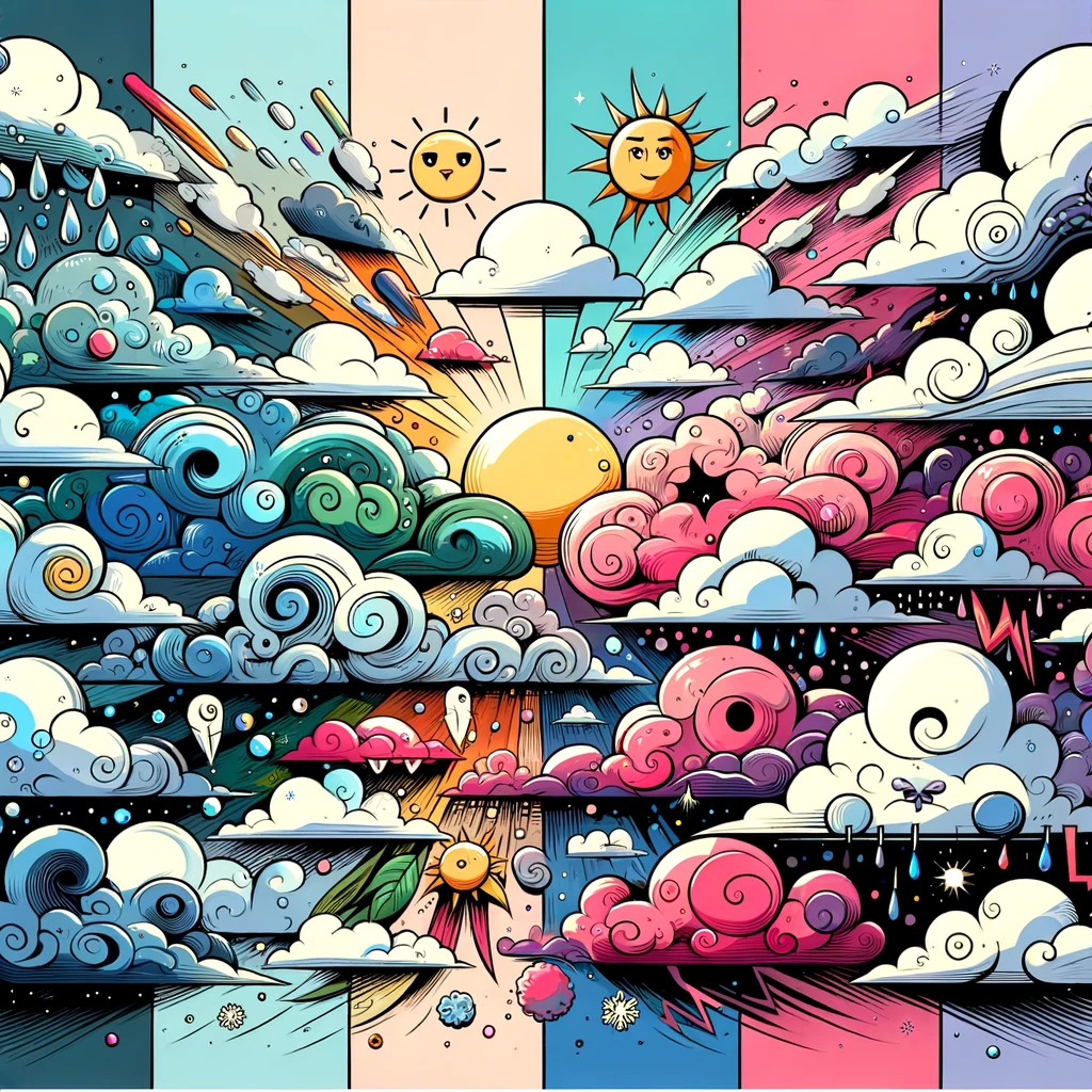 Explica por qué el color de las nubes puede predecir el tiempo que hará.