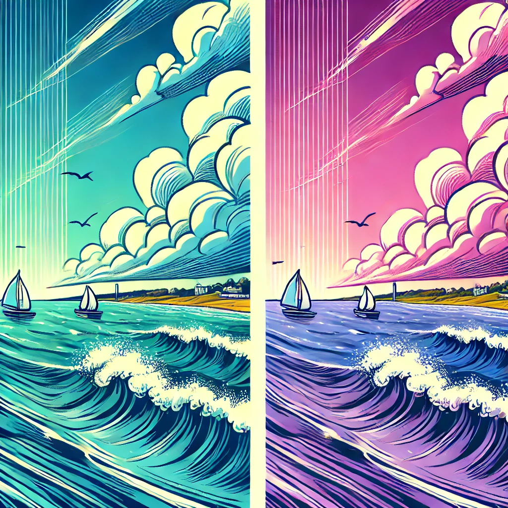 Explica por qué el mar está calmado por el viento en alta mar y agitado ...