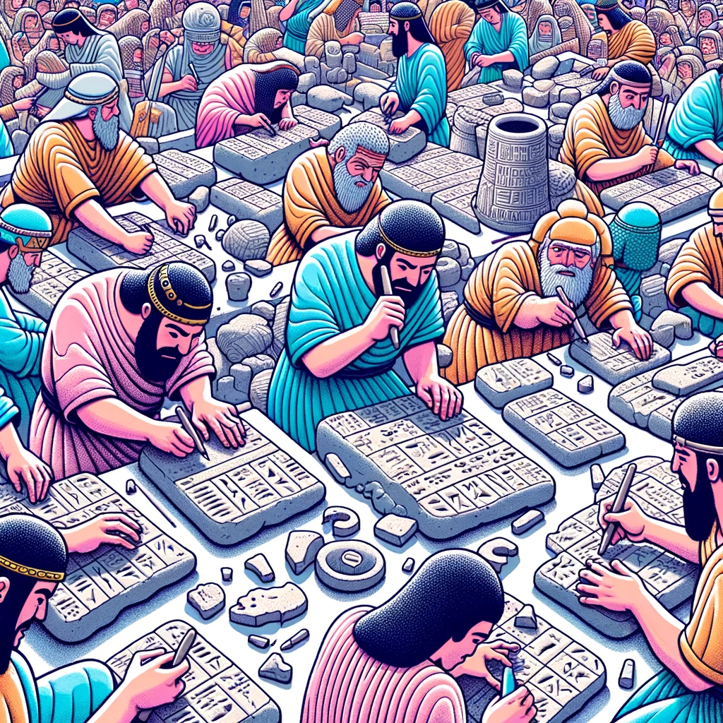 Explica por qué la escritura cuneiforme era grabada en tabletas de ...