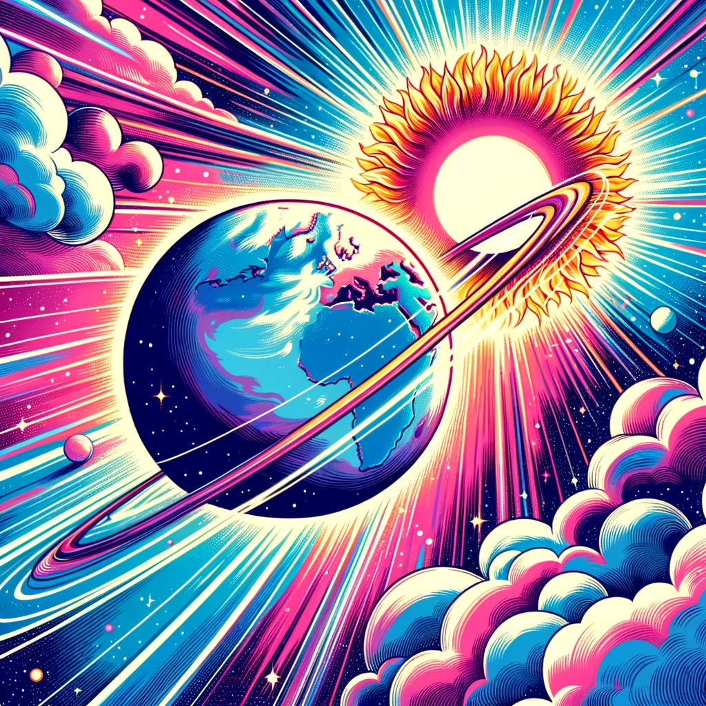 Explica por qué la Tierra gira alrededor del Sol.