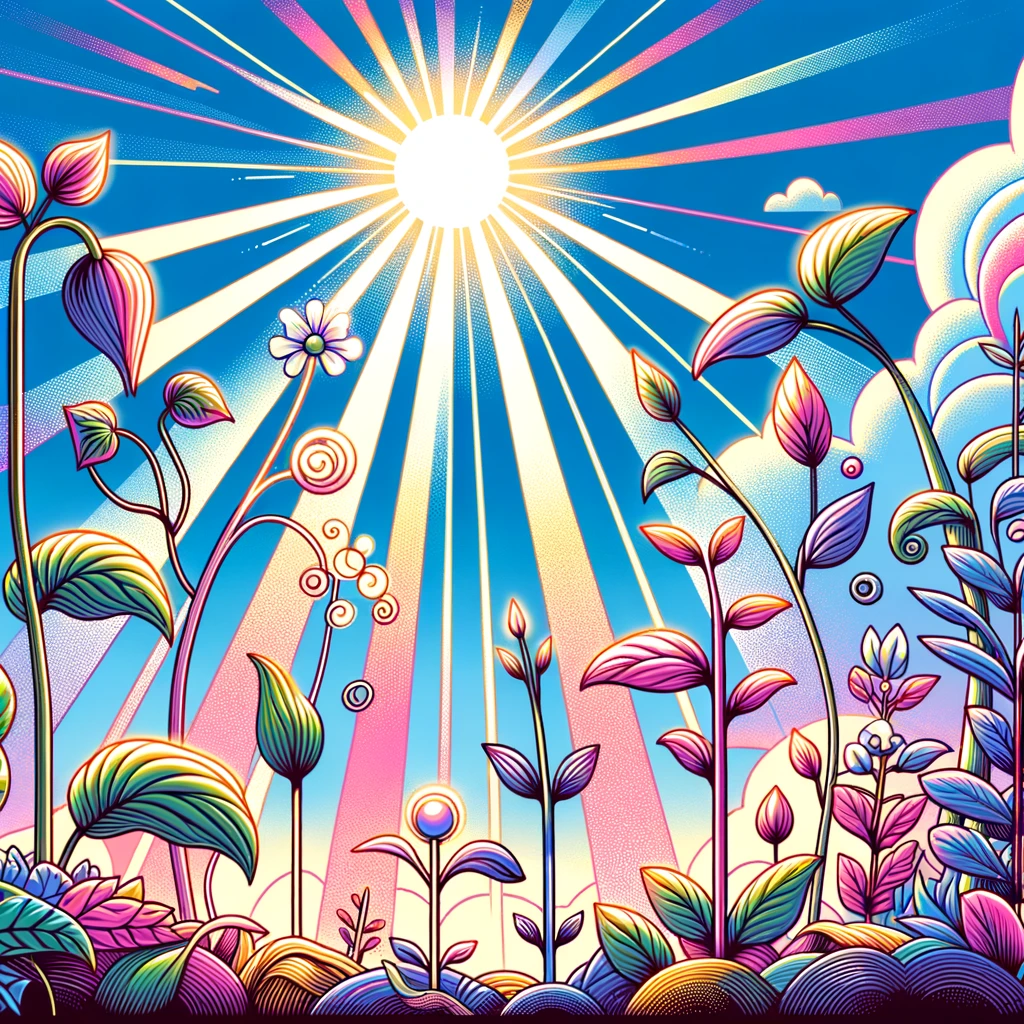 Explica por qué las plantas se giran hacia la luz del sol.