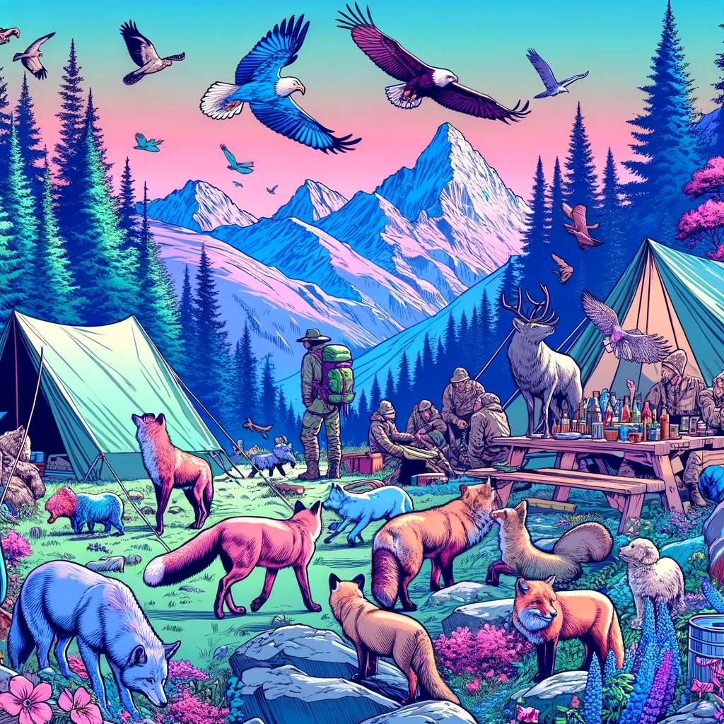 Explica por qué los animales salvajes son atraídos por los campamentos ...