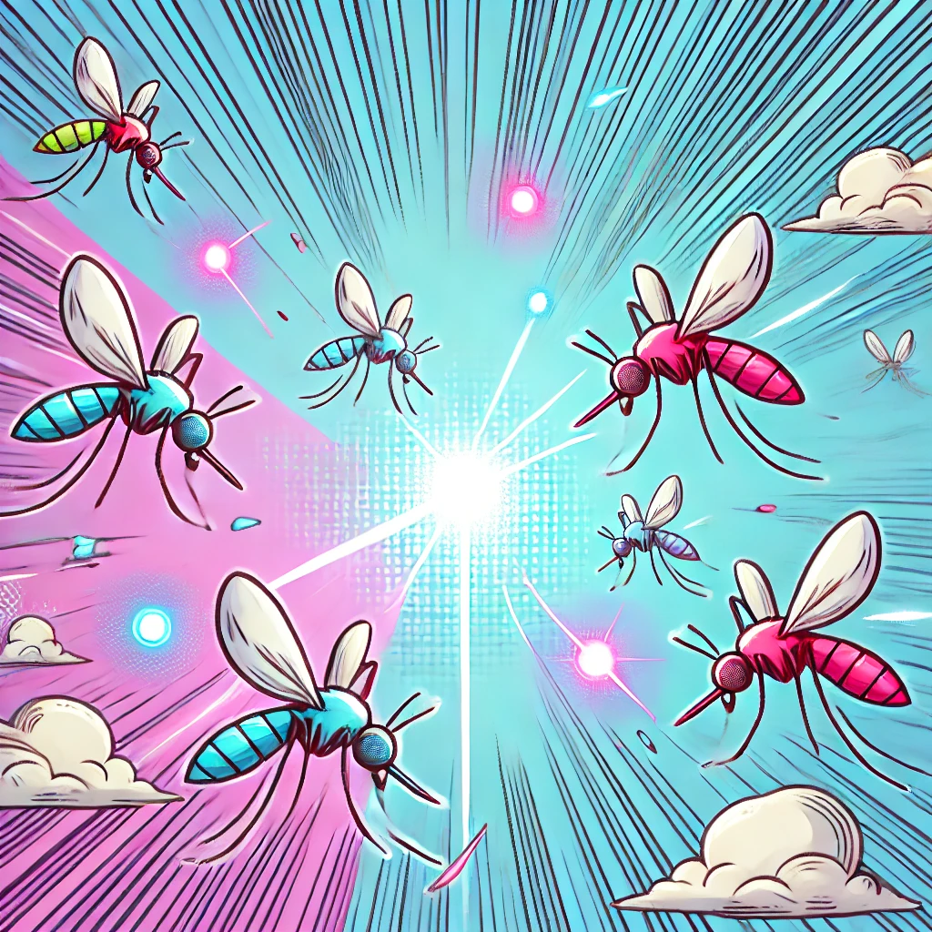Explica por qué los mosquitos son atraídos por la luz ultravioleta.