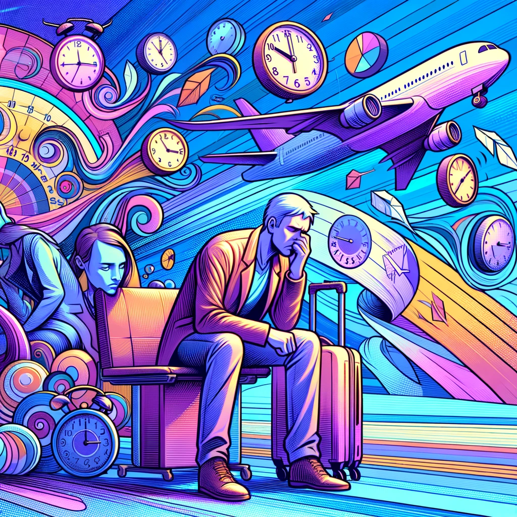 Explica por qué los viajeros a menudo sufren de desfase horario al ...